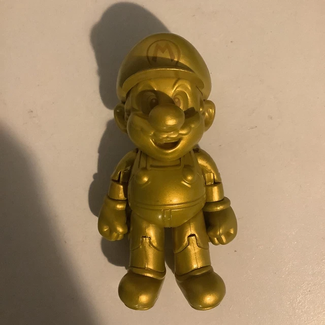OFFICIAL SUPER MARIO Gold Mario Figure 4 inch JAKKS Pacific World ...