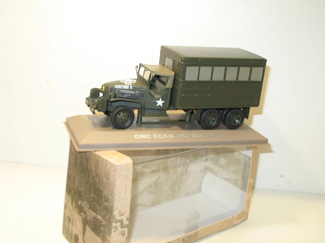 ATLAS 1:43 CAMION GMC box truck atelier militaire américain EUR 23,00 ...