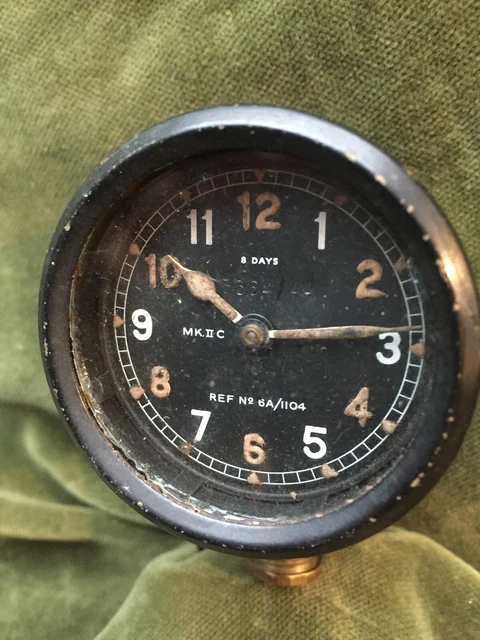 WW2 MK2C HURRICANE / Spitfire Cockpit Clock, AM 1944 Dated, 8 Day ...