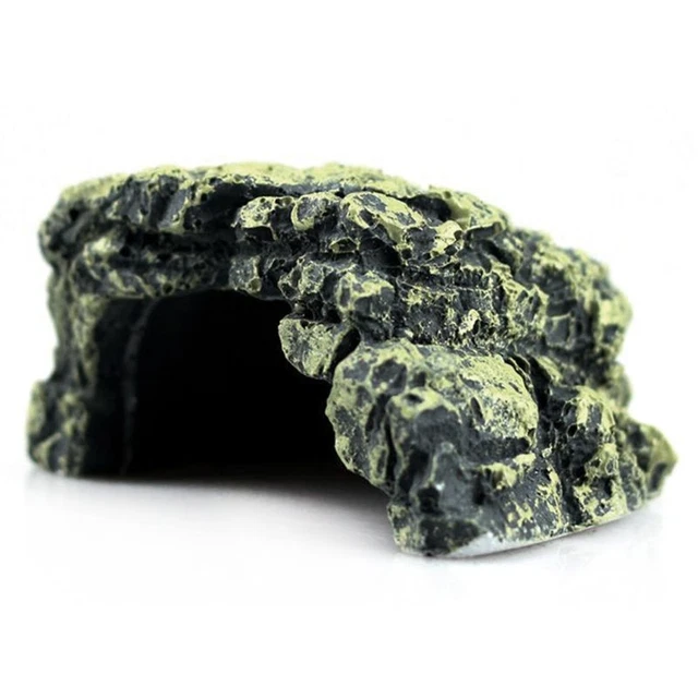 FISH HIDING ROCK Cave Aquarium for Turtle Reptile Basking Hide Habitat ...
