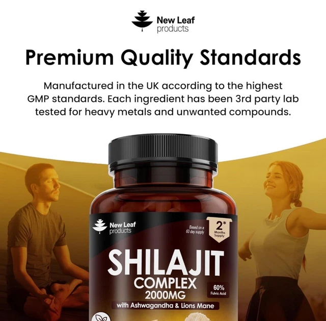 SHILAJIT COMPLEX HIMILAYAN Shilajit Enriched with Ashwagandha & Lions ...