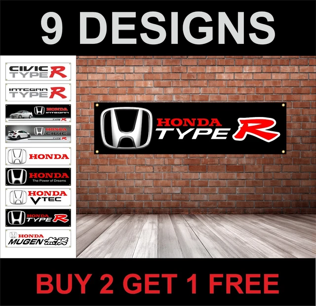 HONDA TYPE R banner logo garage honda sign workshop printed pvc ...