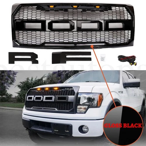 RAPTOR STYLE FRONT Bumper Grill Hood Grille for Ford F150 F-150 2009 ...