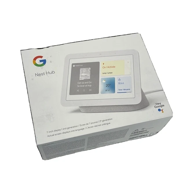 GOOGLE NEST HUB (2nd Gen) Smart Display with Google Assistant - Chalk ...