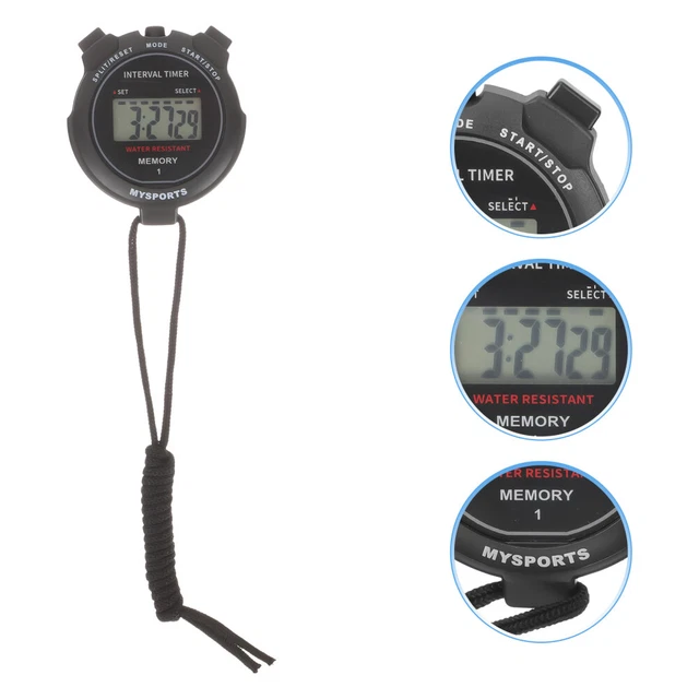 TIMER STOPWATCH LAP Split Digital Handheld Student Miss £9.06 - PicClick UK