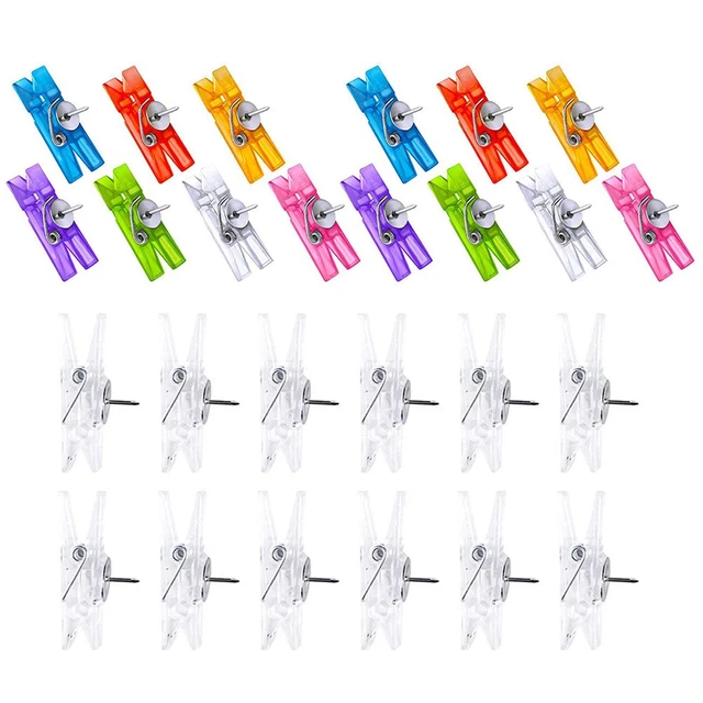 2 BOXES OF Replaceable Push Pin Clips Multi-function Pushpin Clips ...
