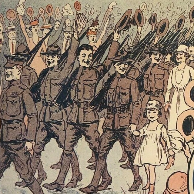 VINTAGE WWI SHEET Music After The War Is Over Marching In Parade With vintage-wwi-sheet-music-after-the-war-is-over-marching-in-parade-with