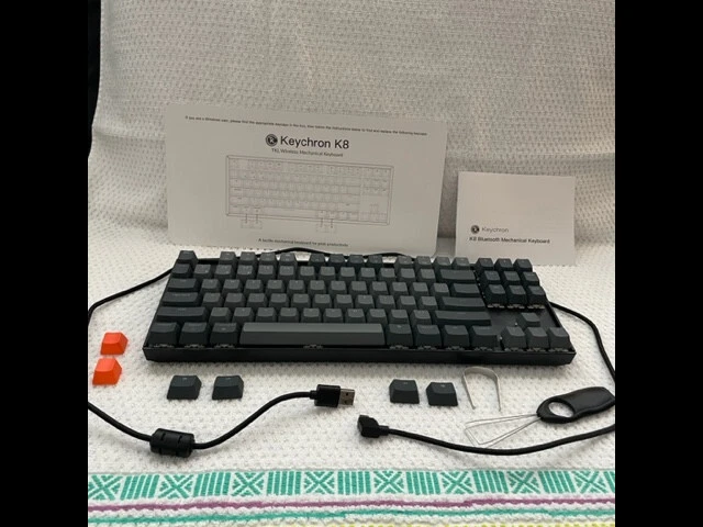 KEYCHRON K8 TKL Bluetooth/Wired Backlit Mechanical Keyboard BLUE ...