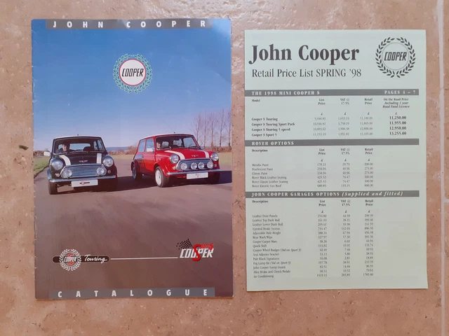 CLASSIC GENUINE MINI John Cooper Garages Mpi Brochure S Works Rare ...