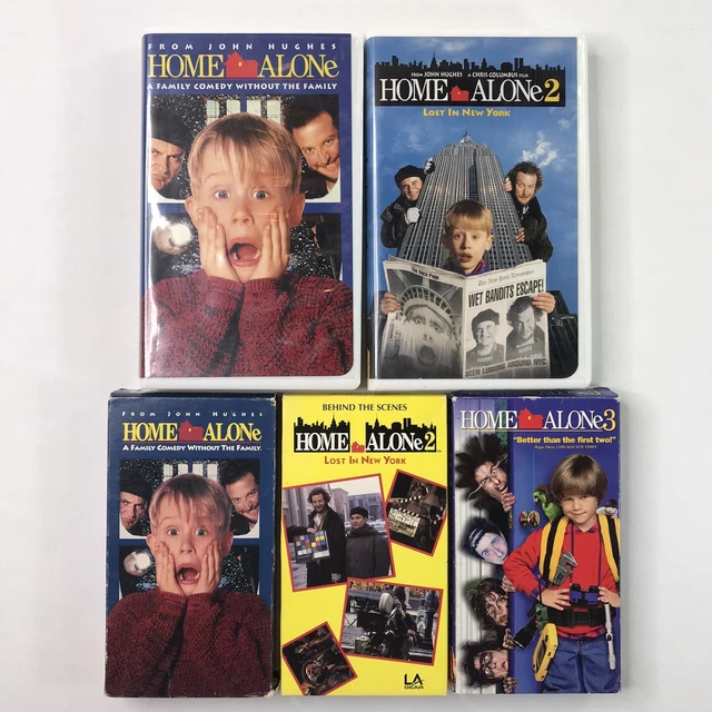 (LOT OF 5) Home Alone 1 2 3 VHS Tapes RARE HTF Clamshell Case Behind ...