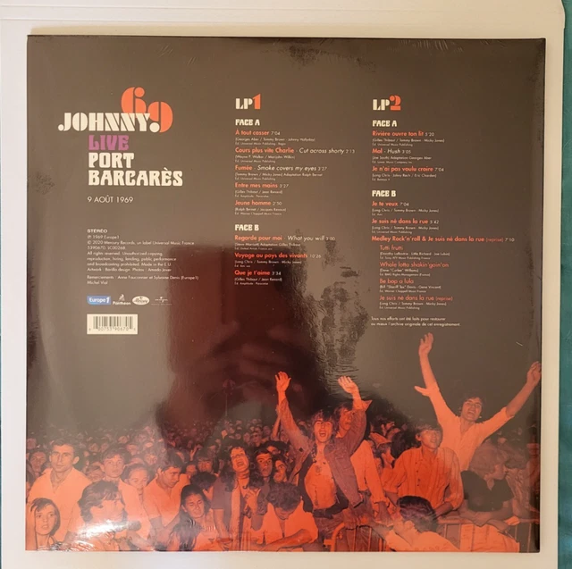 JOHNNY HALLYDAY - Live Port Barcarès 9 Août 1969 – Double LP 33T NEUF ...