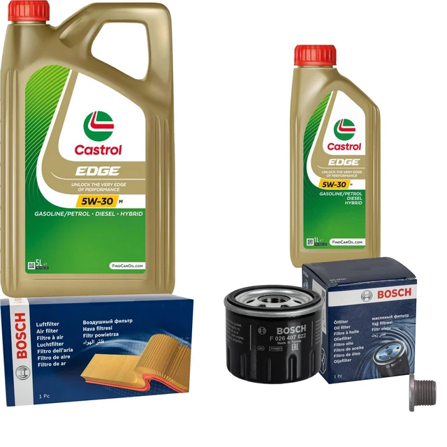 BOSCH INSPECTION SET 6 L Castrol 5W-30 M pour Nissan Micra V EUR 136,72 ...