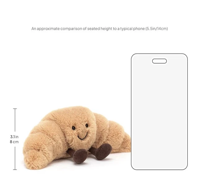 2026 JELLYCAT AMUSEABLES Croissant Stuffed Toy, Small 8.5 inches ...