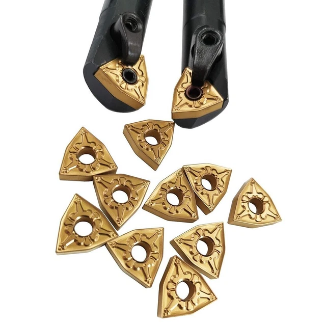 COUPE EFFICACE AVEC ensemble d'outils de tournage de tour de 16 mm + 10 x insert EUR 64,87 ...