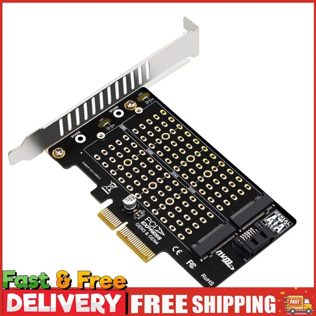 PORTABLE SSD TO PCIE SATA Adapter Dual-Bay SATA Adapter 32Gbps for M.2 ...