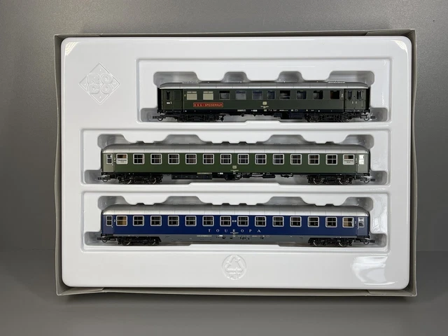 H0 ROCO SET autovetture ferrovie Touropa 44099 DC NEM IMBALLO ORIGINALE ...