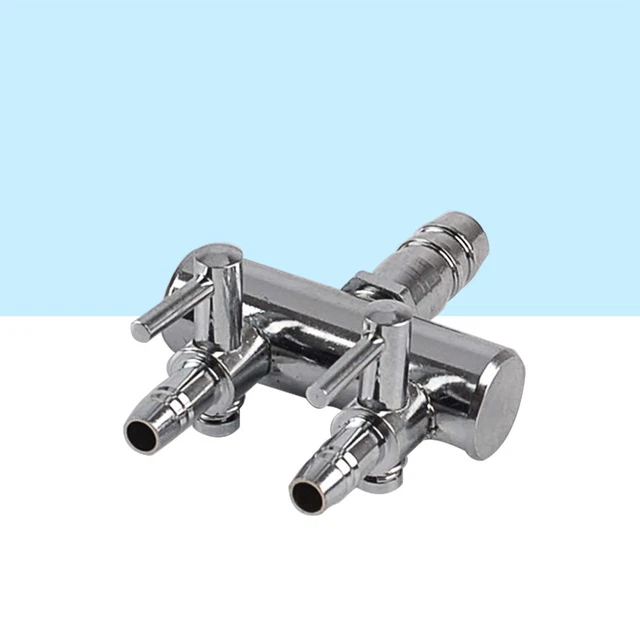 2 WAYS AQUARIUM Connector Pond Air Pump Manifold Control Accessories £9 ...