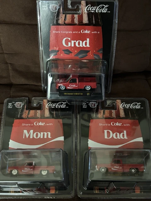 2025 M2 MACHINES Coca-Cola Share A Coke With Mom, Dad, Grad (Lot of 3 ...