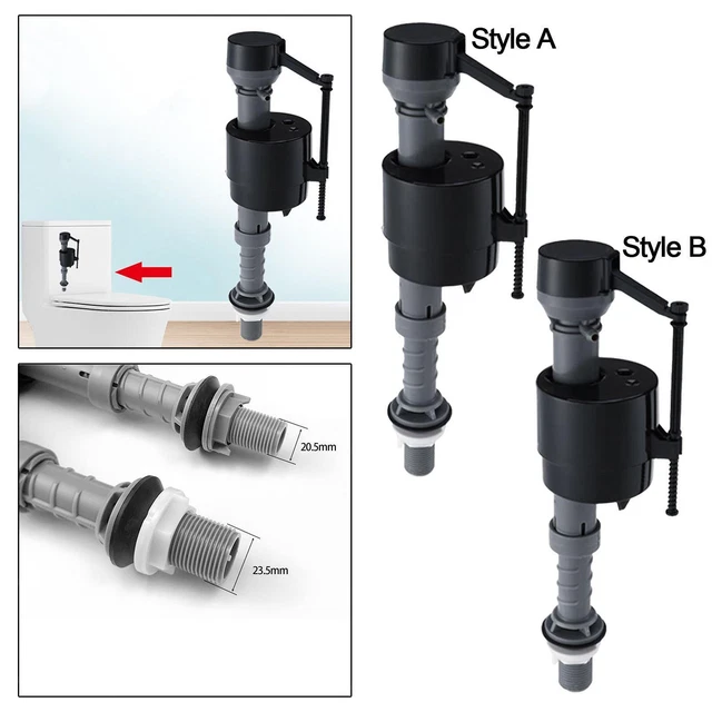 FILL VALVE SET Toilet Tank Fittings Set Easy to Install Silent Bottom ...