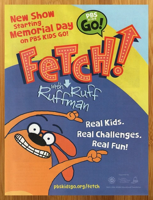2006 PBS KIDS Go! Fetch! Ruff Ruffman Vintage Print Ad/Poster Cartoon ...