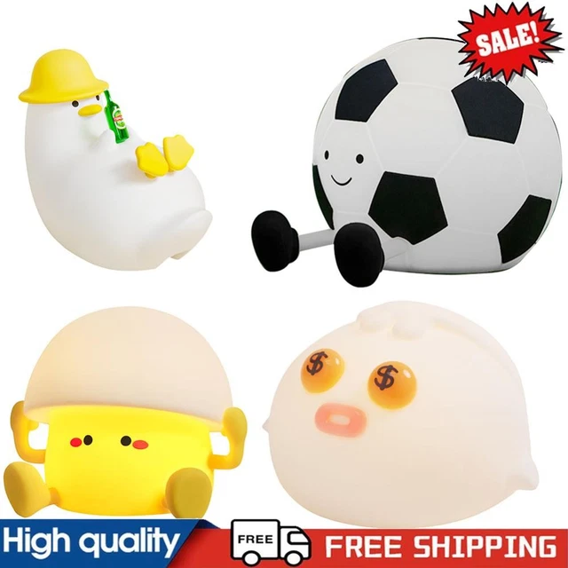 SILICONE PAT NIGHT Light Cartoon Sleeping Light 2 Level Dimmable for ...