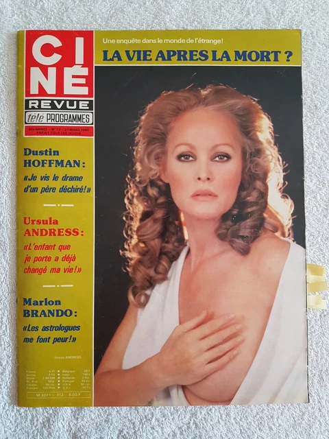 CINE REVUE N°13 1980 Ursula Andress Dustin Hoffman Raymond Massey Mony Dalmes EUR 4,00 - PicClick FR