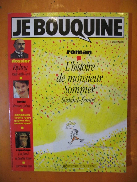 JE BOUQUINE 91 de 1991. Roman, l'histoire de monsieur Sommer de Süskind ...