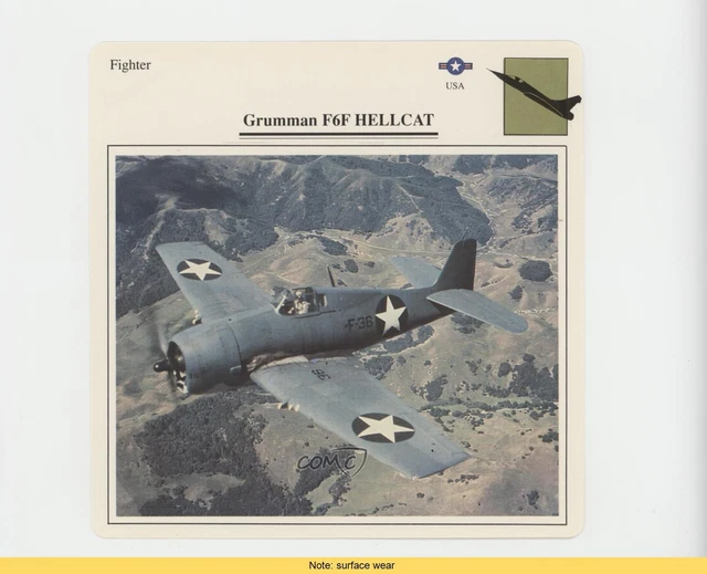 1990 EDITO-SERVICE WARPLANES Grumman F6F HELLCAT #D107510.07 READ 00jz ...