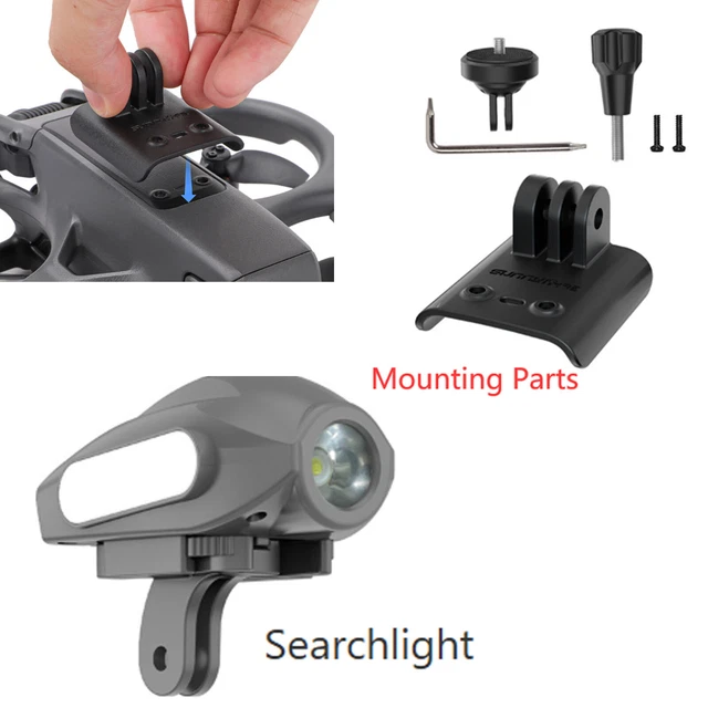 FOR DJI AVATA2 Night Flight Searchlight /Mount Adapter For Insta360 GO3 Camera $23.38 - PicClick AU
