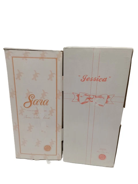 VINTAGE HAMILTON COLLECTION "Sara" & "Jessica" Porcelain Dolls Boxed £9 ...