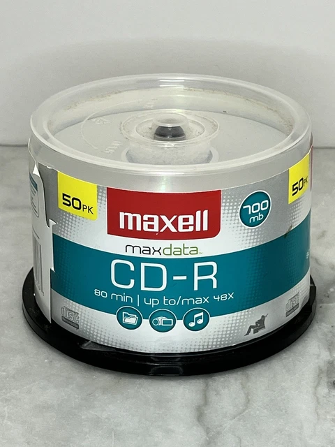 MAXELL 46 PACK CD-R Max Data 700mb 80 min 48x Recordable Media Disc $15 ...