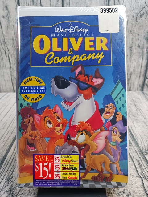 OLIVER & COMPANY (VHS, 1996, Walt Disney Masterpiece Collection) New ...