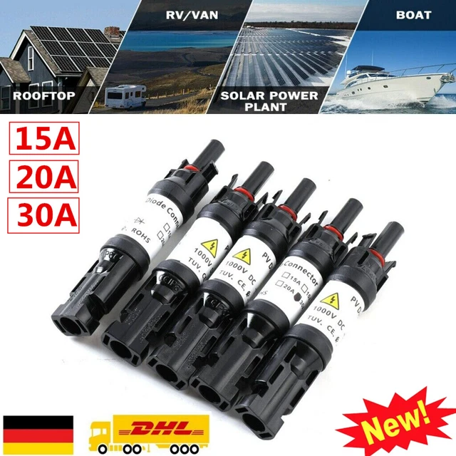 SOLAR PV SOLARDIODENSTECKER Solardiode 15A/20A/30A Stecker Diode ...