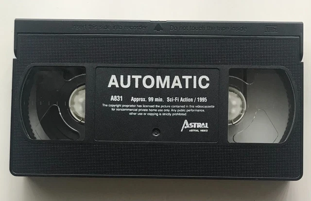 AUTOMATIC VHS ASTRAL Video slipcase Olivier Gruner Sci-fi Action ...