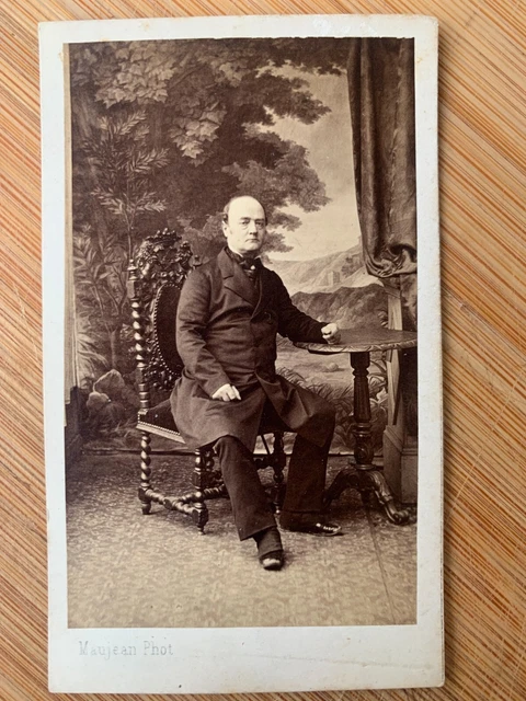 PHOTO CARTE DE Visite CDV Portrait homme 1860 par Maujean Paris EUR 12 ...