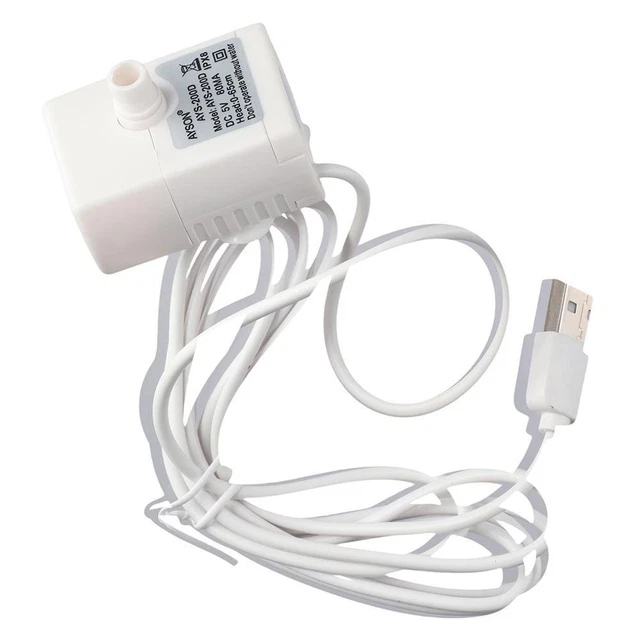 LOW NOISE MINI Submersible Water Pump White Pet Water Dispenser EUR 11 ...
