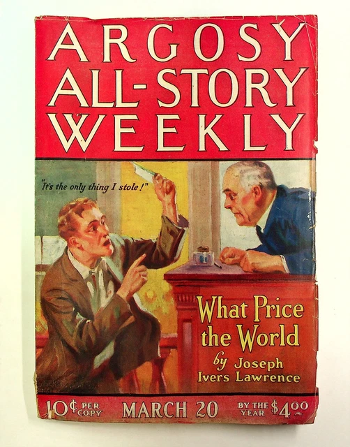 ARGOSY PART 3: Argosy All-Story Weekly Mar 20 1926 Vol. 176 #2 VG- 3.5 ...