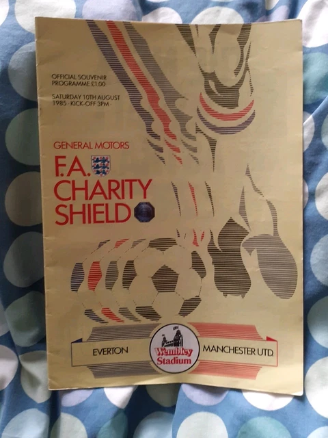 EVERTON V MANCHESTER United 1985 FA Cup Final + Charity Shield ...