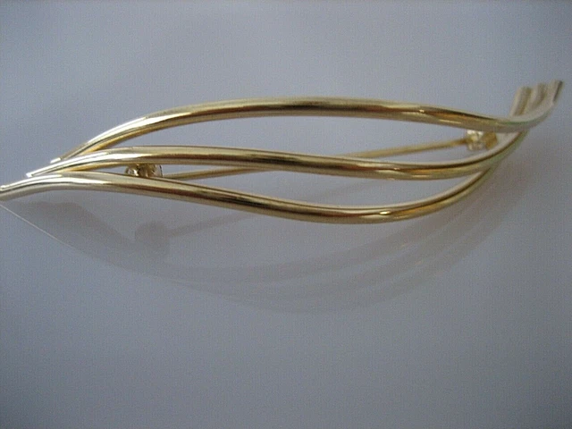 VINTAGE 14K YELLOW Gold Modernist Signed Pbd Peter Brams Brooch $161.98 ...