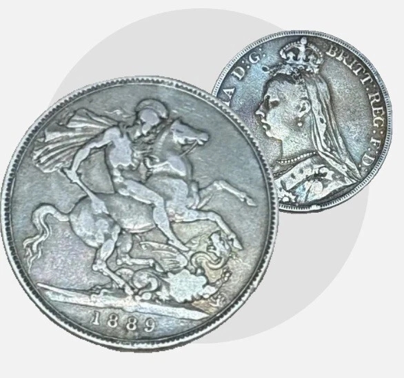 UK QUEEN VICTORIA 1889 One Crown (VF) Coin £23.00 - PicClick UK