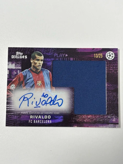 TOPPS UCC DECADES 90s Edition 2025 Rivaldo Retro Relic Autograph /25 ...