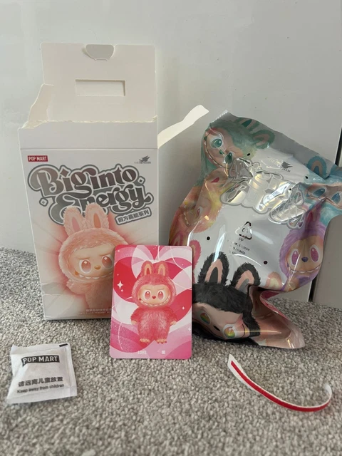 GENUINE POP MART Labubu - Big Into Energy (BIE) - Love (Red & Pink ...