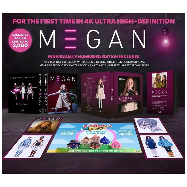 MEGAN COLLECTOR'S EDITION LENTICULAR 4K ULTRA HD BLU-RAY STEELBOOK M3gan EUR 60,81 - PicClick IT