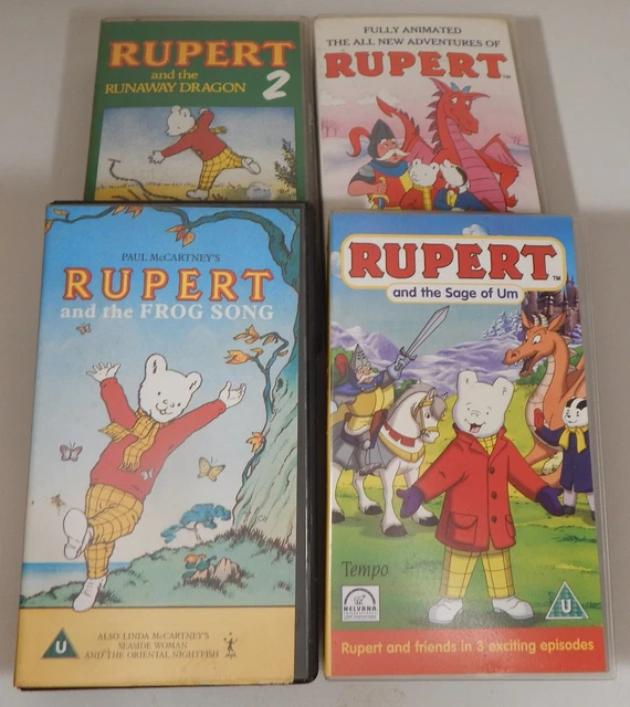 4 VINTAGE RUPERT Bear VHS Tapes in Plastic Cases with Covers £12.99 ...