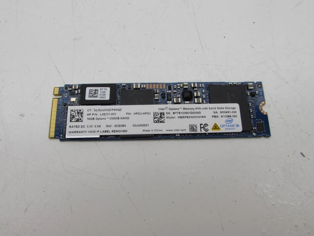 INTEL OPTANE 16GB/256GB NVMe M.2 Memory H10 SSD Solid State Drive ...