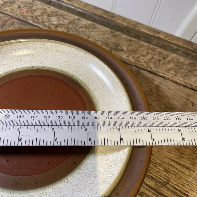 2 X DENBY Potters Wheel Brown / Green Side / Salad Plates - Diameter: 8 ...