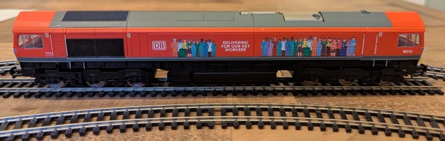 HORNBY OO GAUGE DB Cargo Key Workers Livery Class 66 diesel locomotive ...