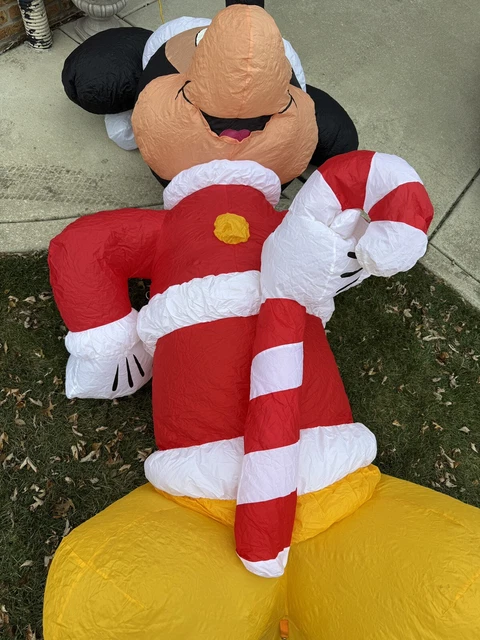 GEMMY INFLATABLE DISNEY Mickey Mouse With Candy Cane 8 Feet Tall ...