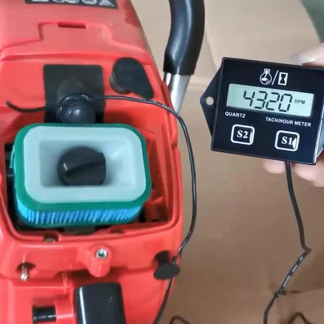 MOTORE DIGITALE GAUGE RPM Tachimetro Resettabile Misurazione GIRI per ...