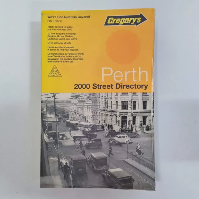 GREGORY'S PERTH 2000 Street Directory 6th Edition Map Book Compact Size ...